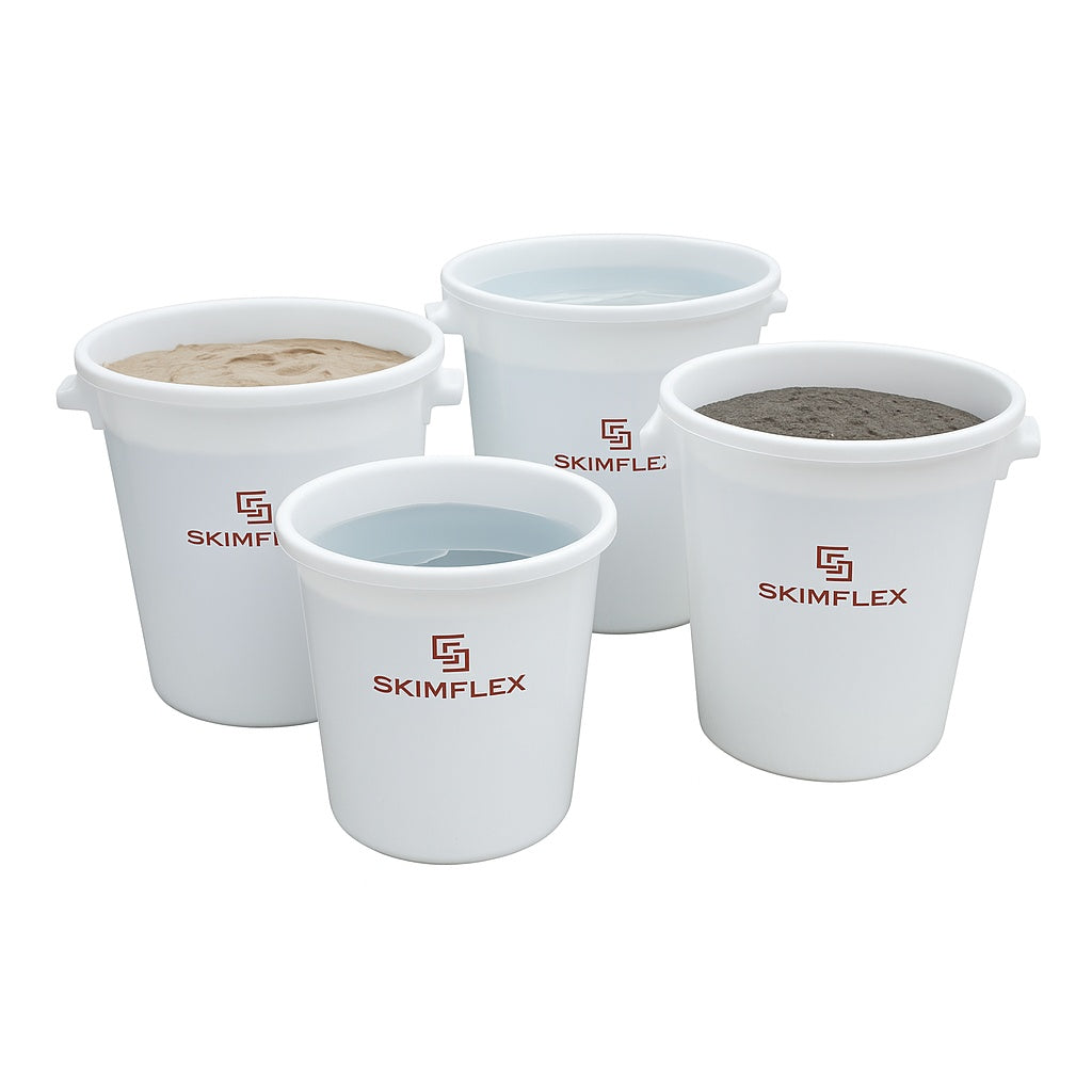 Skimflex Mixing Buckets – Heavy Duty 50L to 125L Tubs for Plaster ...
