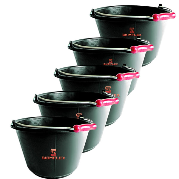 Builders Buckets Heavy Duty 5 WATER FEED Buckets 16 lts Strong Handle ...