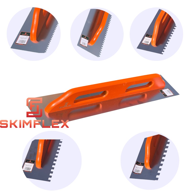 Skimflex 680mm Swiss trowel Adhesive spreader Notched/flat Stainless ...
